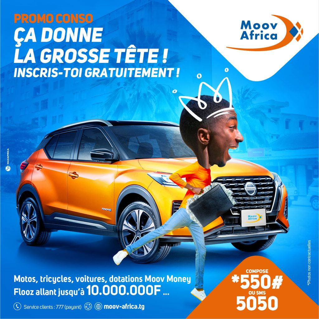 Jacques PEREWOU remporte la première moto de la Promo Conso de Moov ...